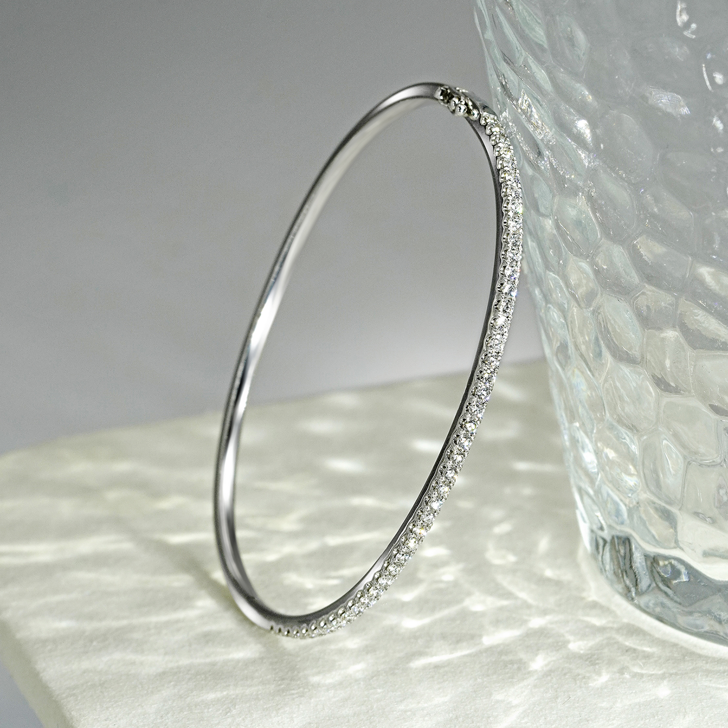 Gemma - A Half Eternity Diamond Bangle | Lavin New York | Diamond, You Buy It Right!